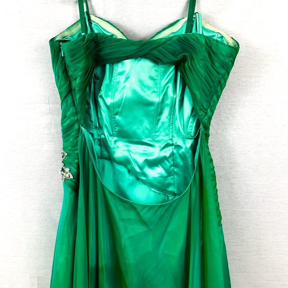 Dresses | Green Vintage Open Back Formal Prom Dress | Poshmark